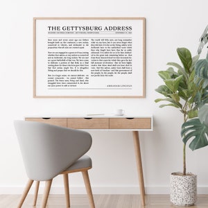 The Gettysburg Address Poster, Abraham Lincoln Speech, American History ...