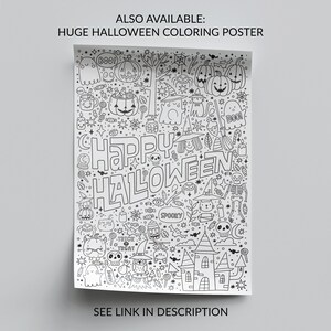 Huge Halloween Coloring Countdown Poster: Giant Halloween Doodle ...