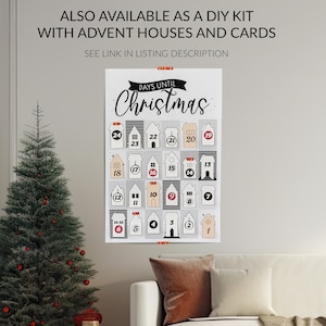 Huge Printable Christmas Countdown Poster Big Black and White - Etsy