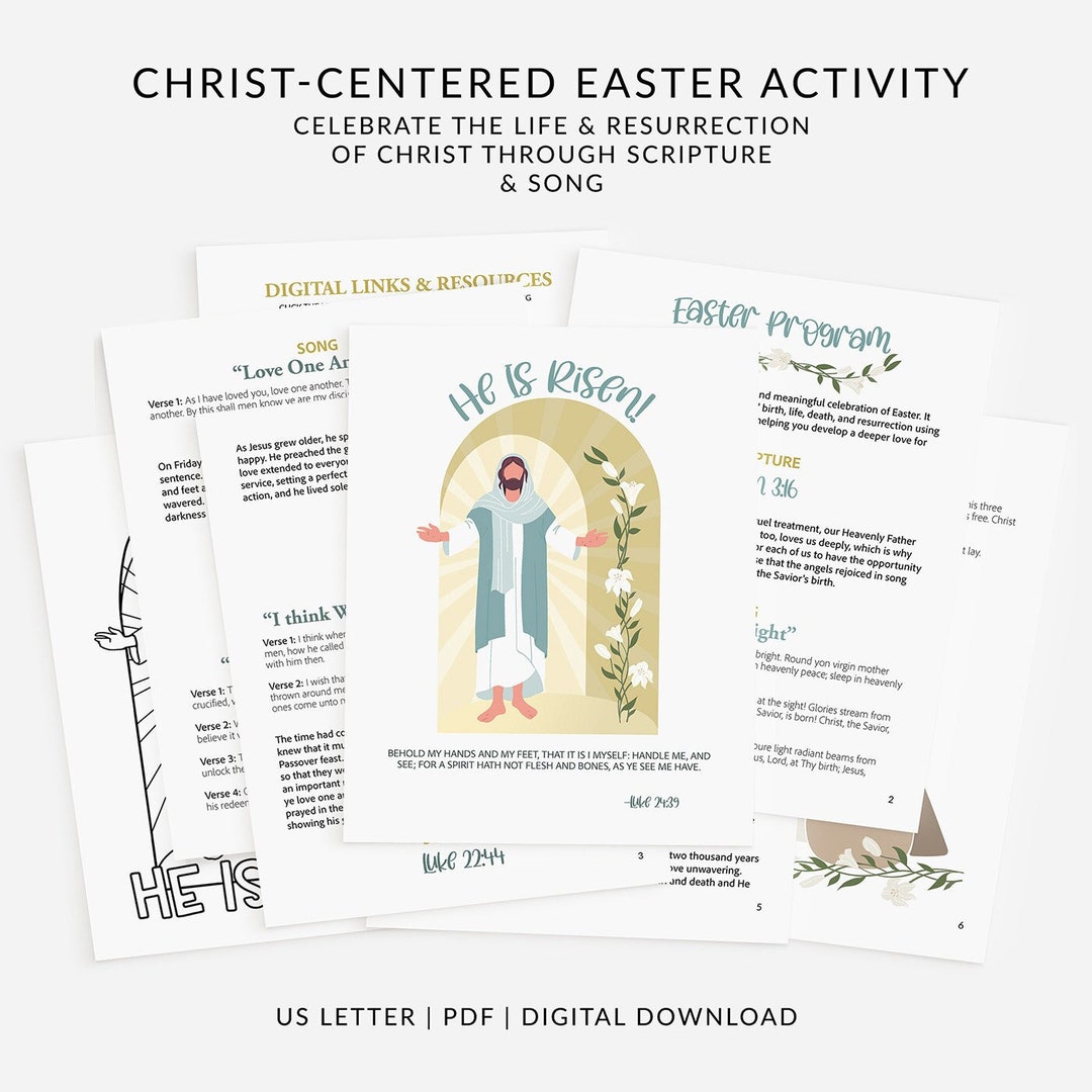 LDS Easter Activity: Scripture & Hymns Devotional (PDF) - Etsy