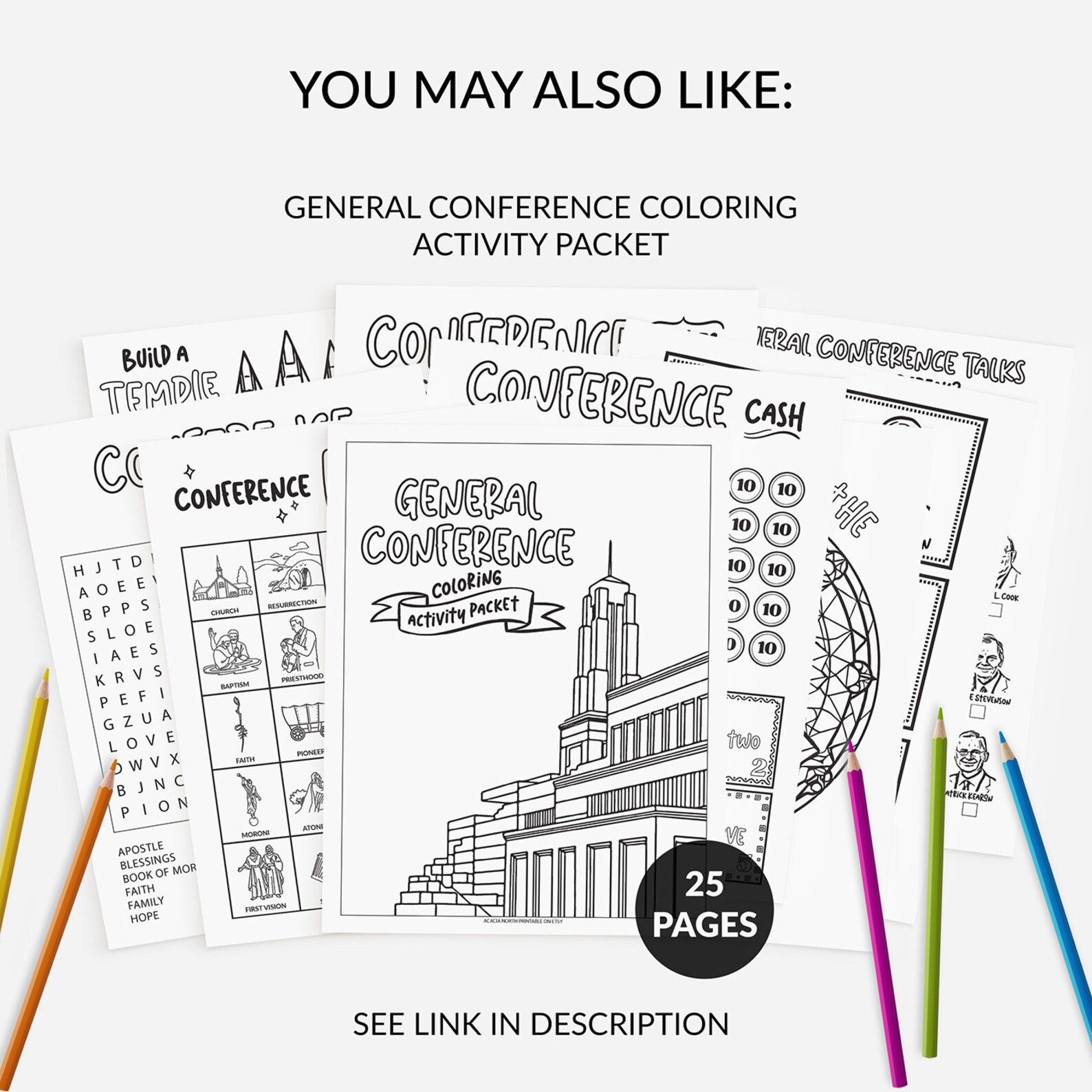 LDS General Conference Coloring Poster for Kids: LDS Youth Coloring ...