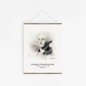 George Washington Printable Poster, US President Art Print, President ...