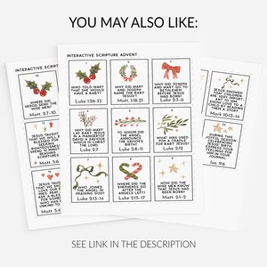 Printable Scripture Advent Cards, 24 Christmas Scripture Cards With ...