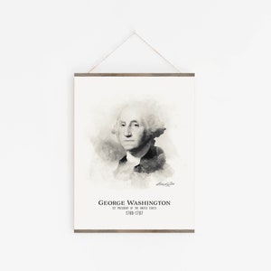 George Washington Printable Poster US President Art Print - Etsy