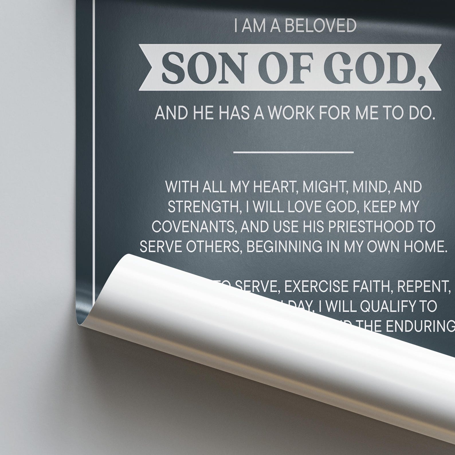 LDS Young Men's Theme Poster: Latter-day Saint Youth Aaronic Priesthood ...