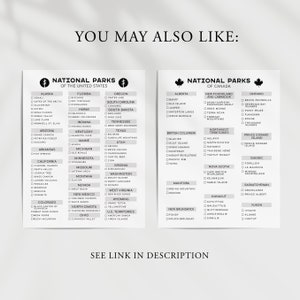 US National Parks Checklist Printable, 63 National Parks in the United ...