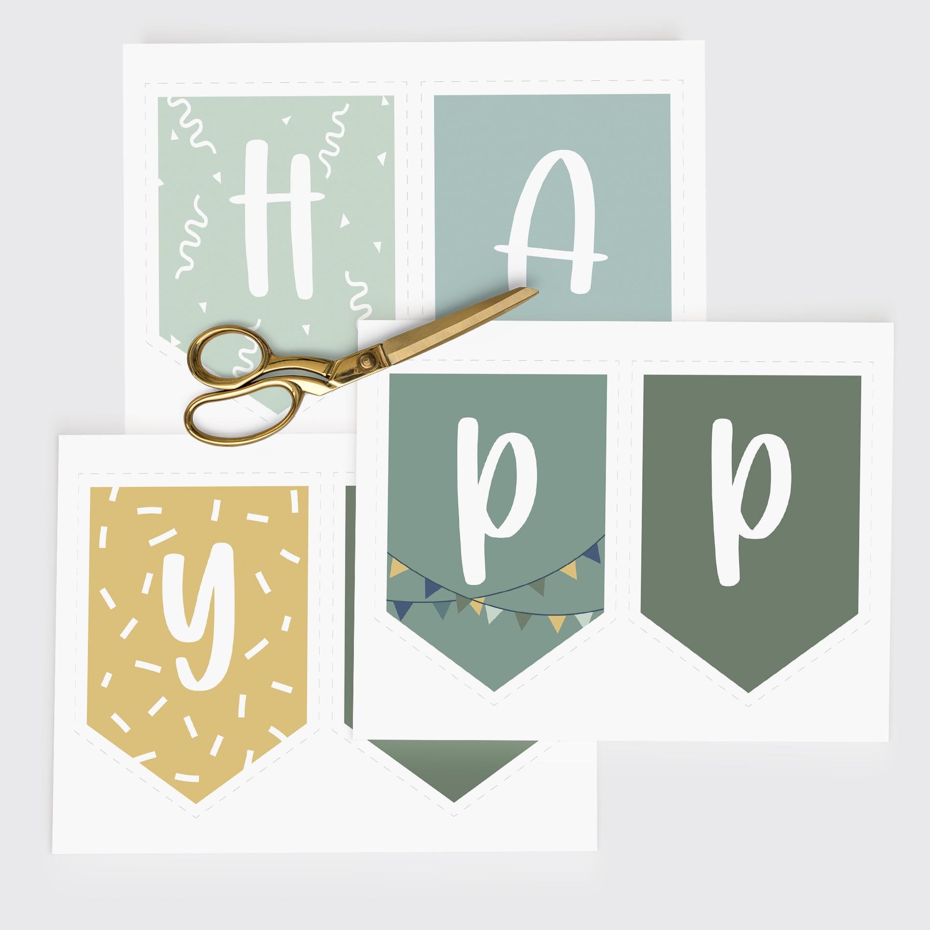 Printable Happy Birthday Banner: Colorful DIY Party Decoration ...
