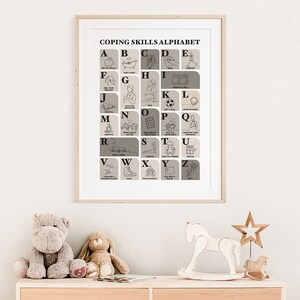 Neutral Coping Skills Alphabet Poster, A-Z Coping Techniques and ...