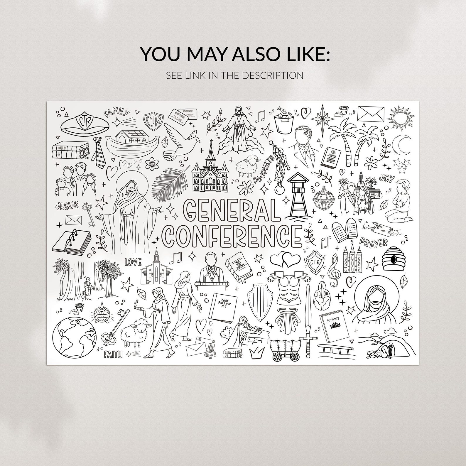 LDS General Conference Bingo Cards: Kids' Activity (PDF Digital ...