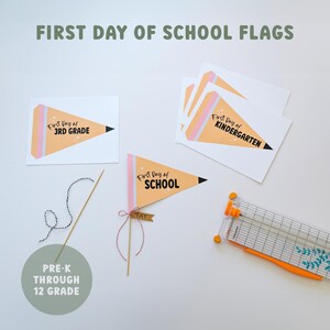 Back to School Printable Bundle: First Day Flags, Banner, Activities ...