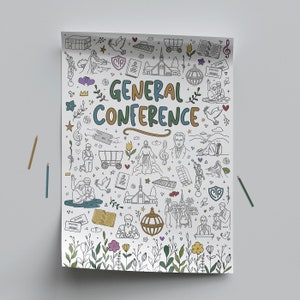 Huge LDS General Conference Coloring Poster, Primary Kids Conference ...