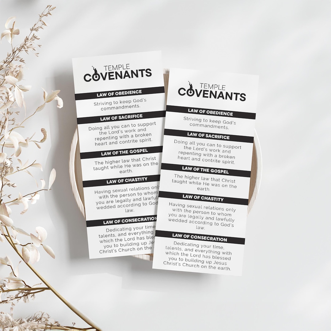LDS Temple Covenants Bookmark: Latter-day Saint Scripture (digital ...