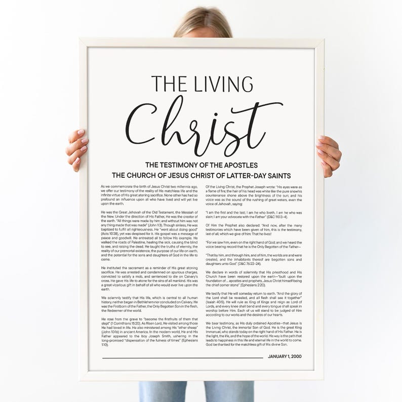 The Living Christ Printable Poster: LDS Wall Art, Latter Day Saint ...