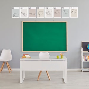 Solfege Hand Signs Poster Set of 8, Do Re Mi Chart, Solfege Printable ...