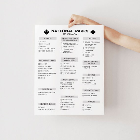 Canada National Parks List