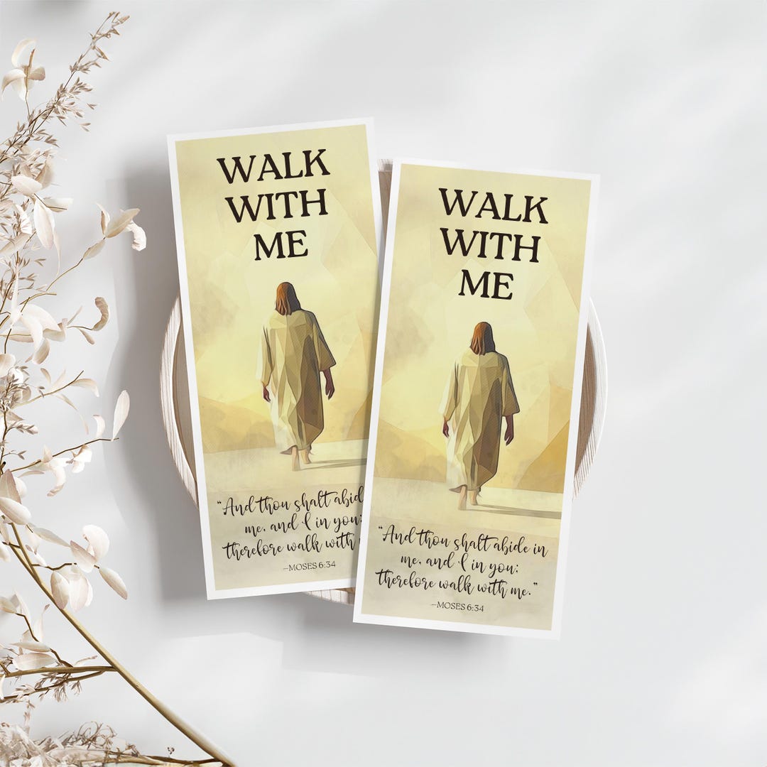 2026 Youth Theme Bookmark: Walk With Me Scripture, LDS Printable (PDF ...