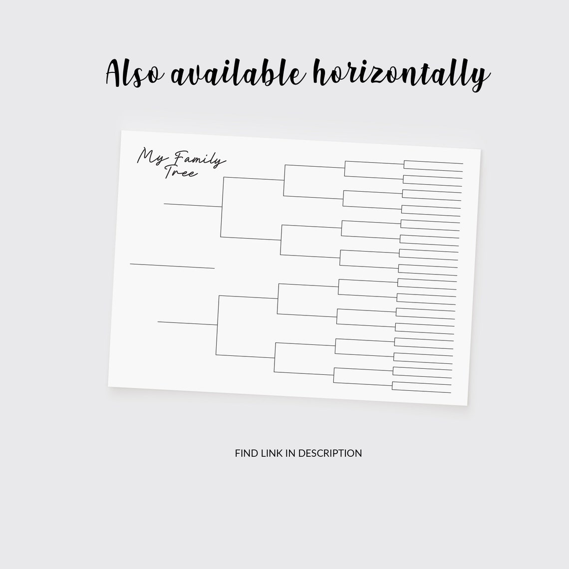 Blank Family Tree Chart Vertical Genealogy Chart Size: US - Etsy UK