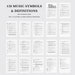 Music Symbols and Definitions PDF Printable, Size: US Letter and A4 ...