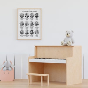 Classical Music Composers Print, Classical Musicians With Portraits and ...
