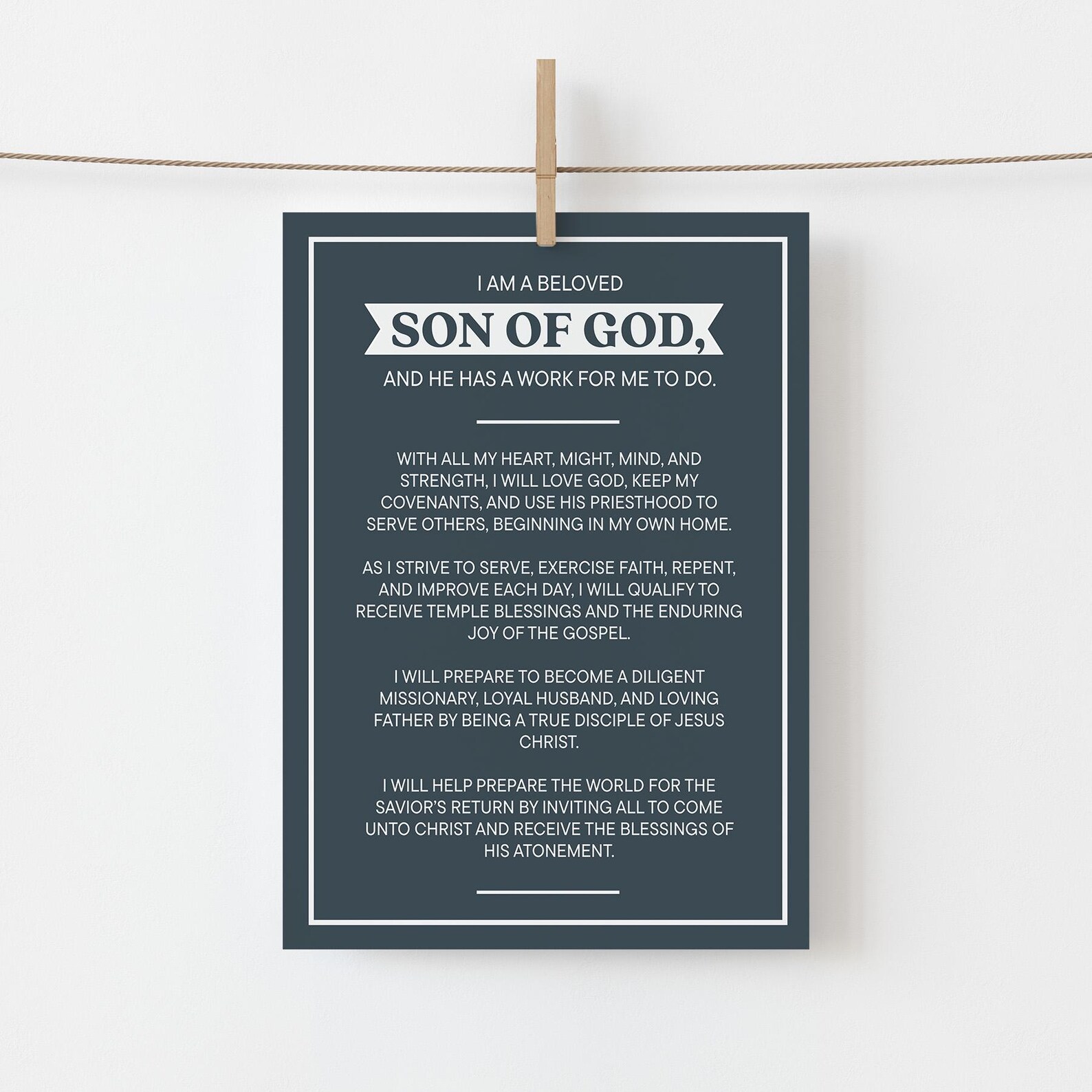 LDS Young Men's Theme Poster: Latter-day Saint Youth Aaronic Priesthood ...