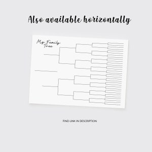 Printable Blank Family Tree Chart: 6 Generation Genealogy Template ...