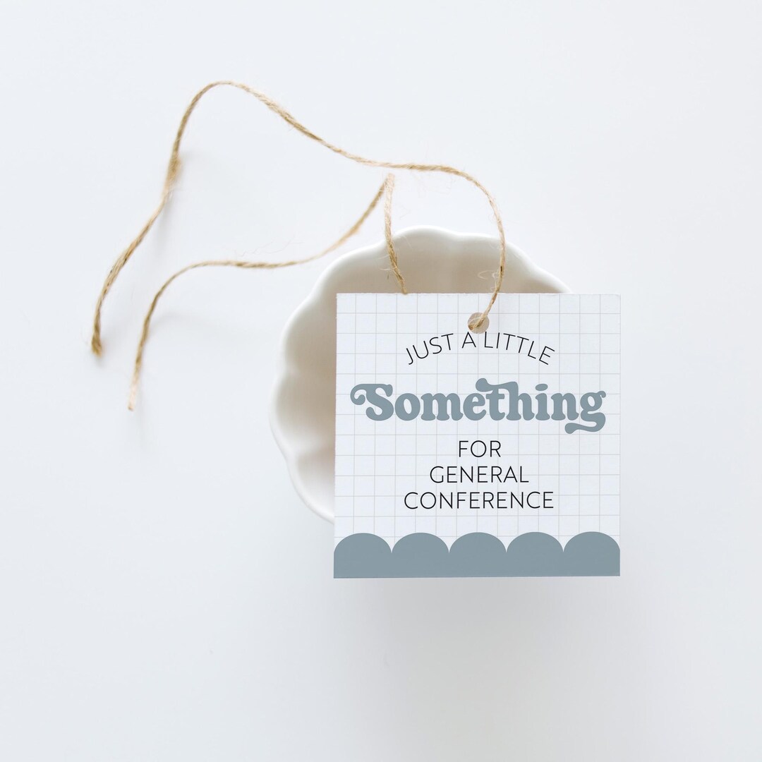 General Conference Gift Tag: Printable Treat Labels (3x3 In, Digital ...