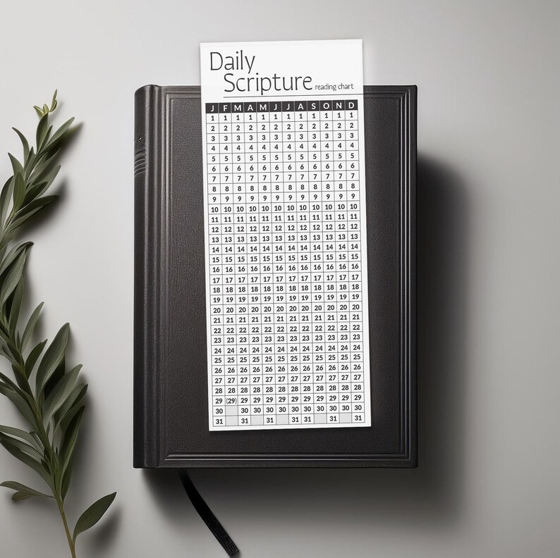 Daily Scripture Reading Tracker: Printable Full-page Scripture Reading ...