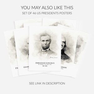 George Washington Printable Poster, US President Art Print, President ...