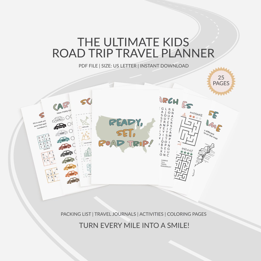 Ultimate Kids Road Trip Planner Travel Journal Car - Etsy