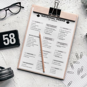 Canada National Parks Checklist Printable, 48 National Parks in Canada ...