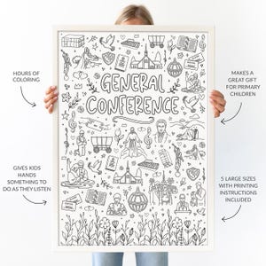 LDS General Conference Coloring Poster for Kids: LDS Youth Coloring ...