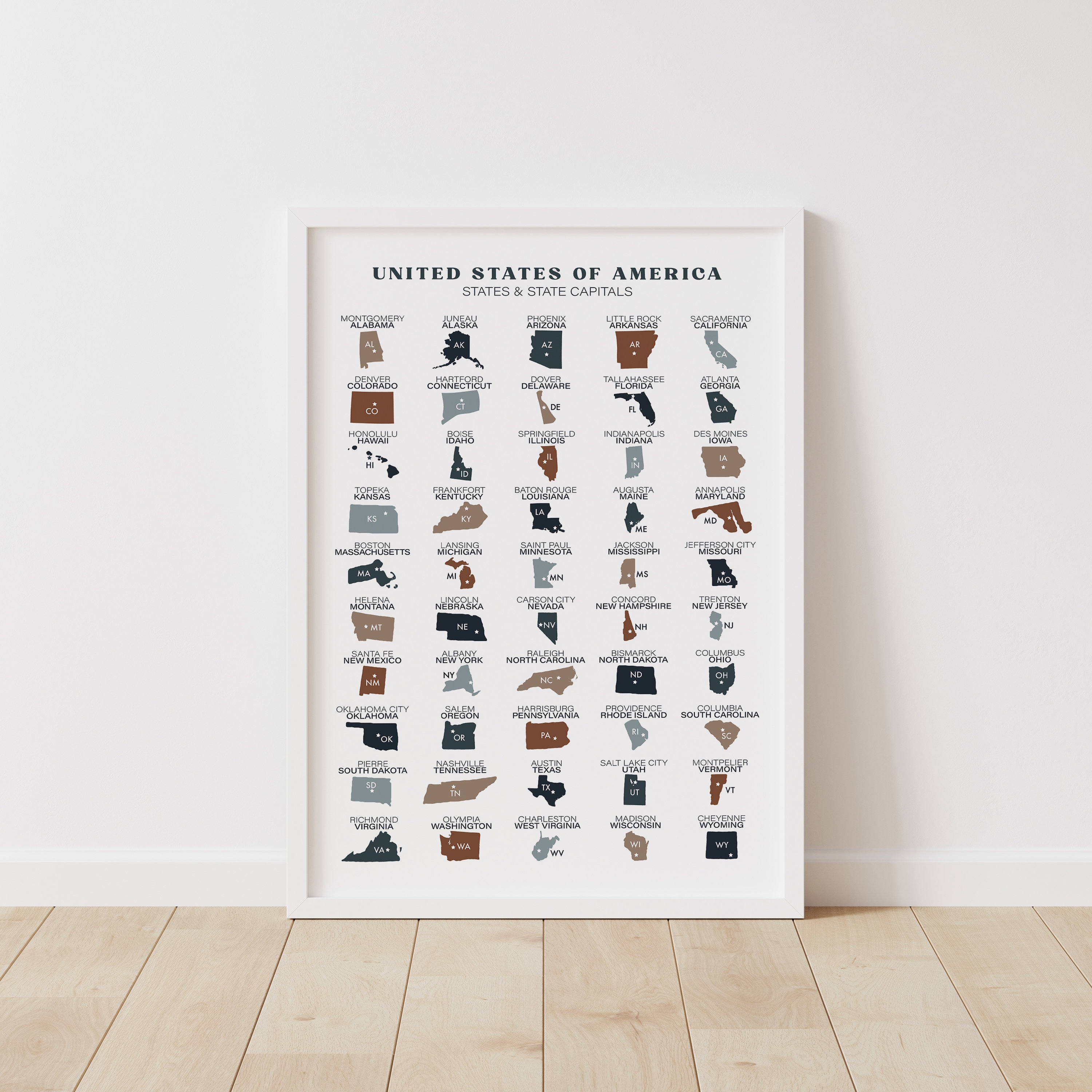 State Capitals Chart