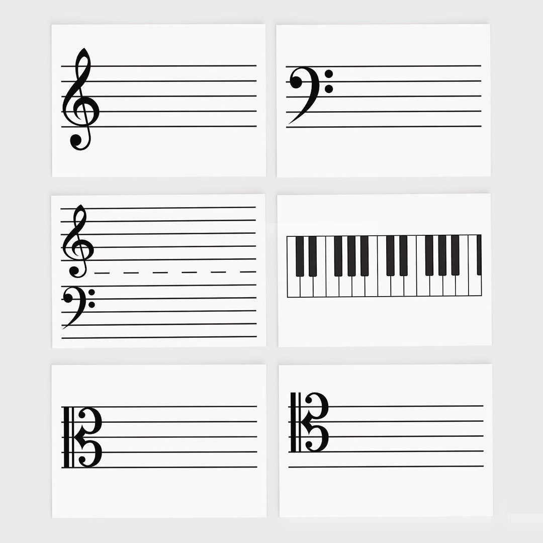 Music Staff Practice Sheets: Treble, Bass, Alto, Tenor Clef (digital ...