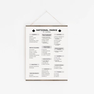 Canada National Parks Checklist Printable, 48 National Parks in Canada ...