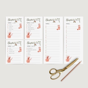 Cute Printable Christmas Wish List Template, 2 Versions Included ...