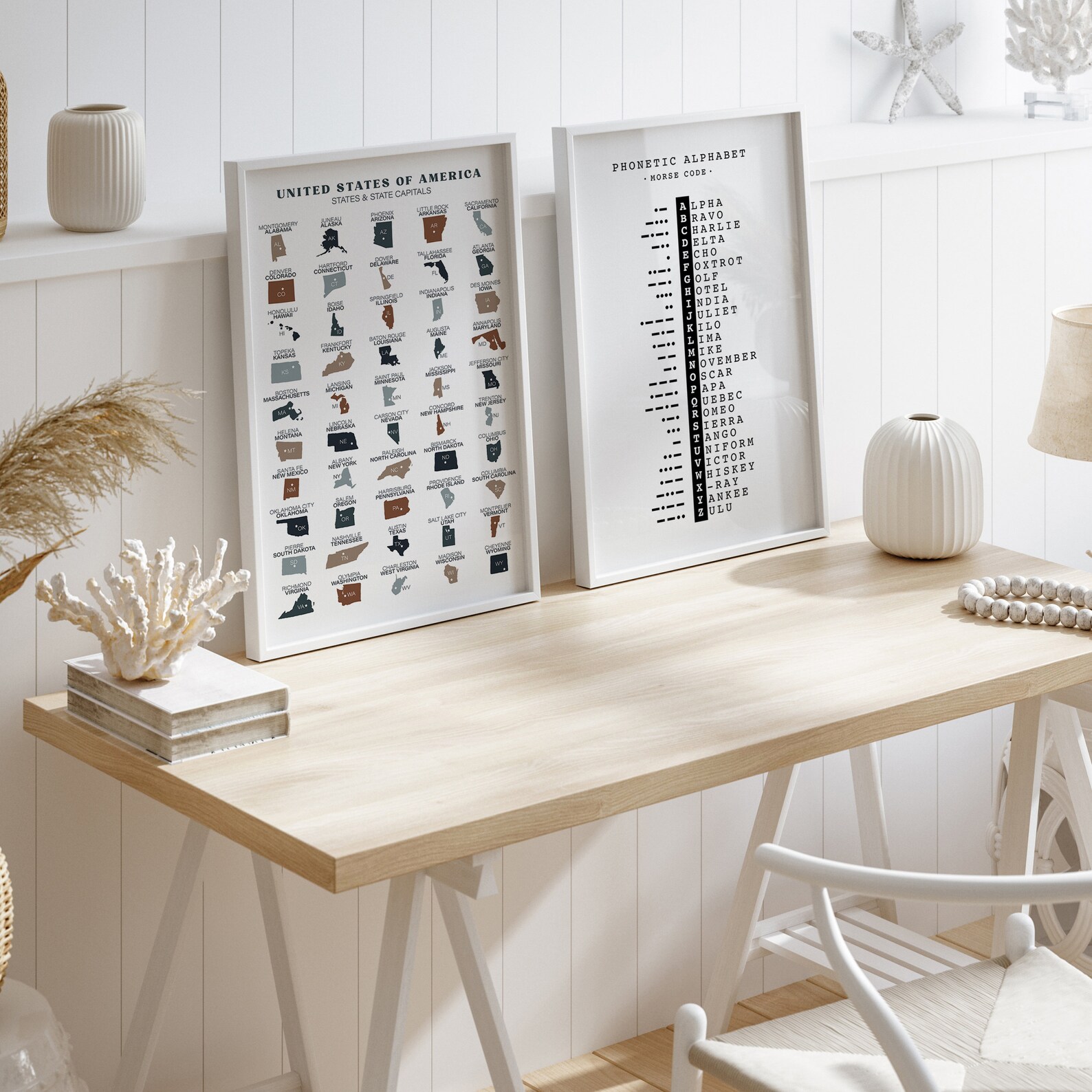 USA State Capitals Poster United States Capitals Chart - Etsy