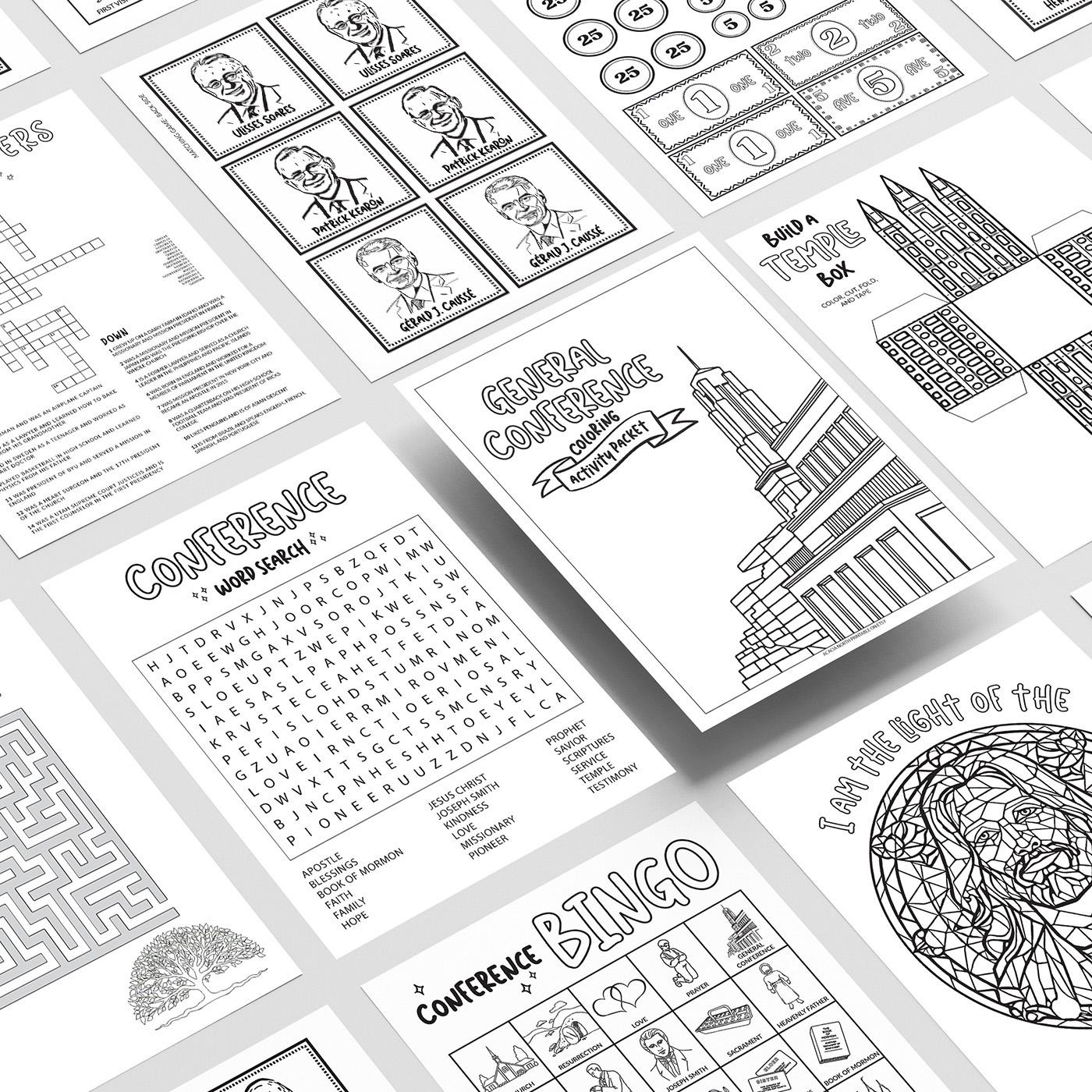 LDS General Conference Activity Packet: Primary Kids Coloring Pages ...