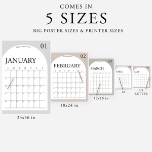 Huge Monthly 2025 Wall Calendar Set, Large & Small Monthly Planners ...