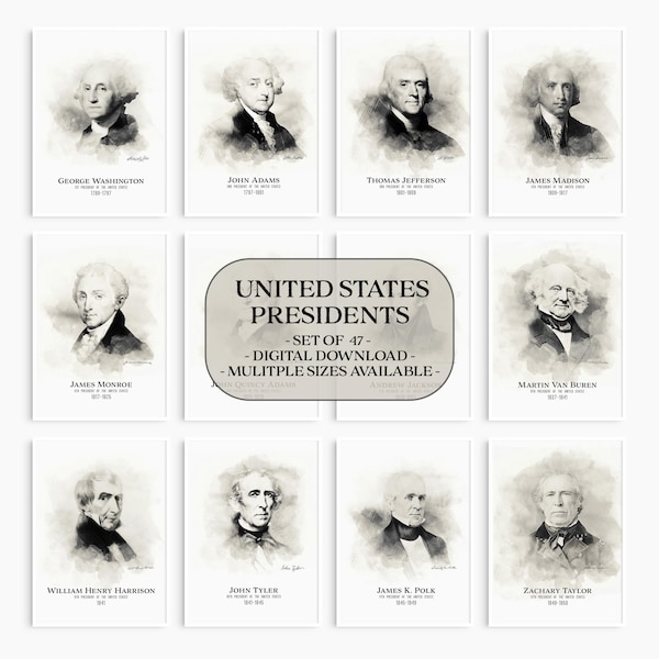 Us Presidents Poster - Etsy