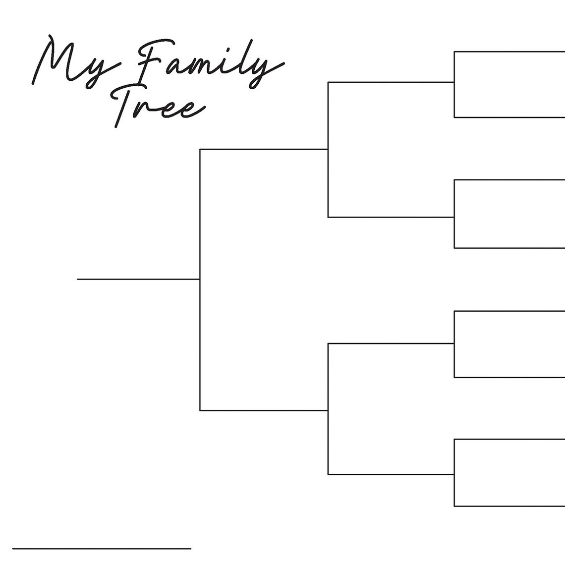 Printable Blank Family Tree Chart: 6 Generation Genealogy Template ...