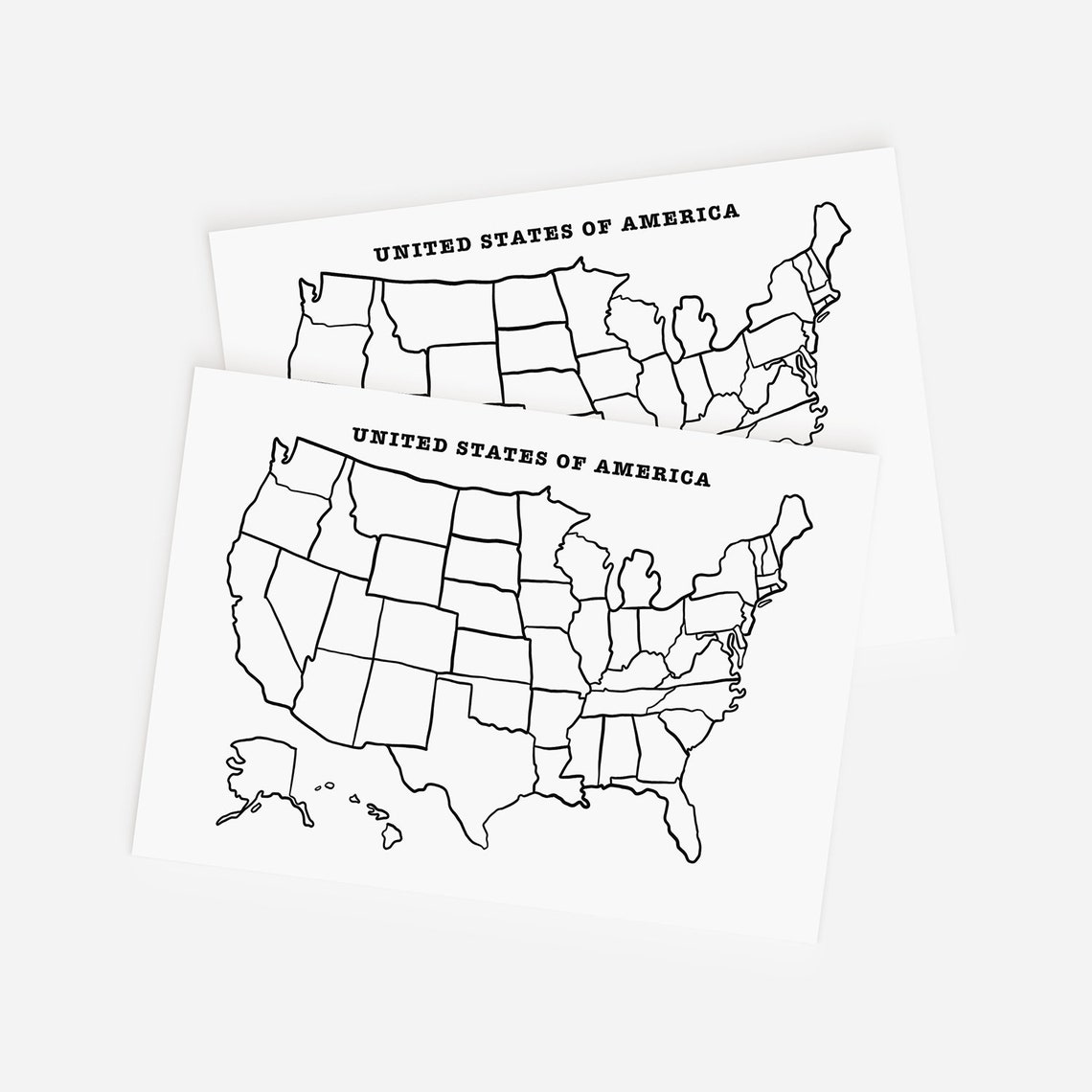Blank US Map Printable: Unlabeled United States Outline, Quiz and ...