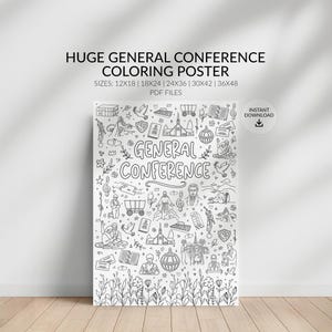 LDS General Conference Coloring Poster for Kids: LDS Youth Coloring ...