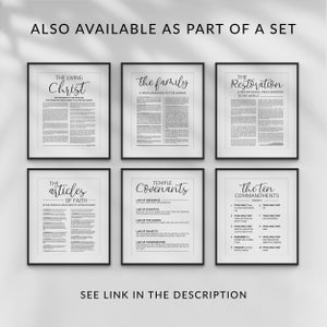 The Restoration Proclamation Printable, LDS Printable Wall Art, Latter ...
