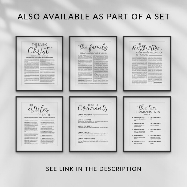 The Restoration Proclamation Printable: LDS Bicentennial Printable, LDS ...