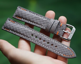 Orange Python Leather Watch Strap 15mm 16mm 17mm 18mm 19mm 20mm 21mm ...