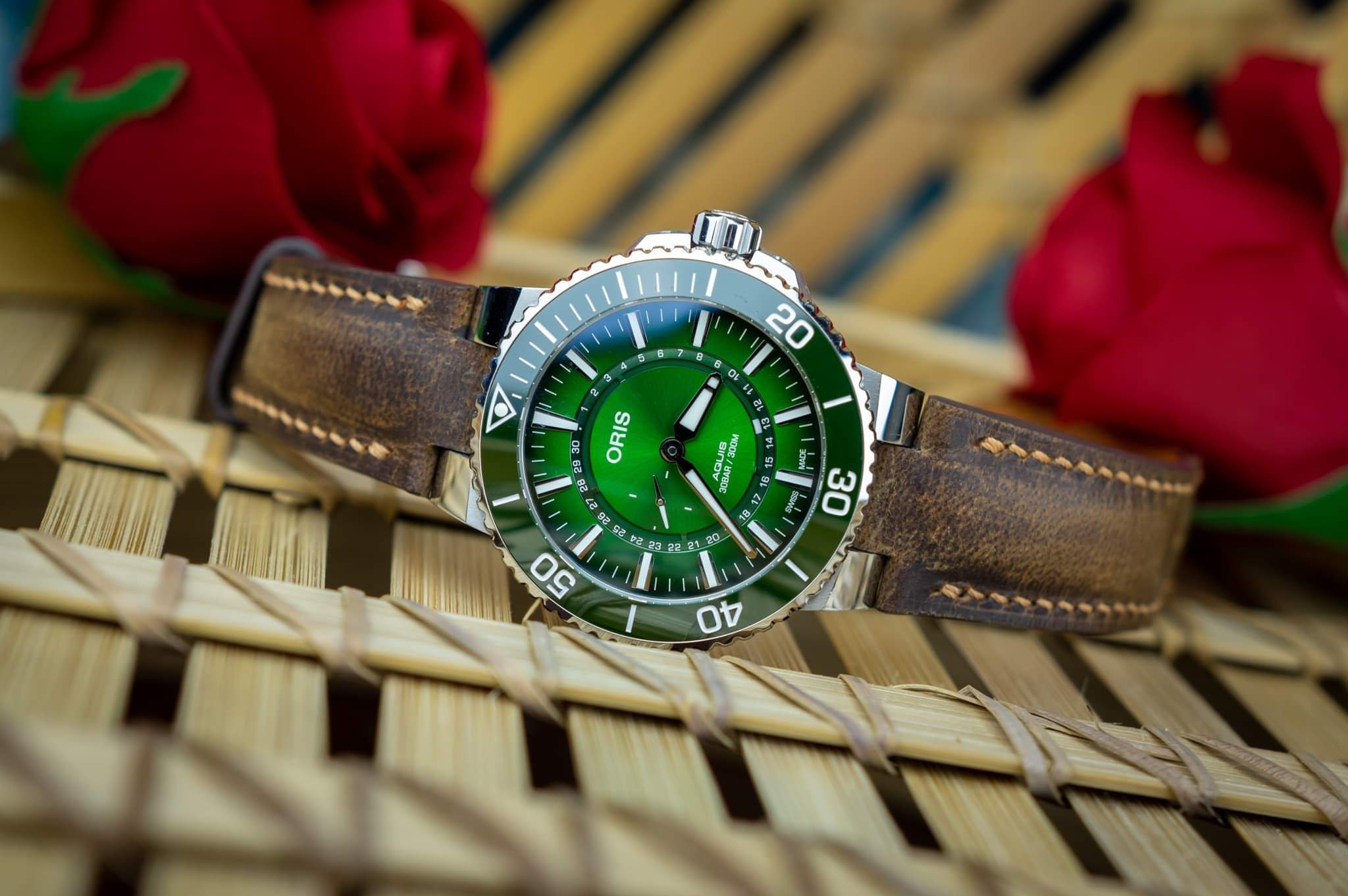 Custom Vintage Brown Leather Watch Strap for Oris Aquis. - Etsy