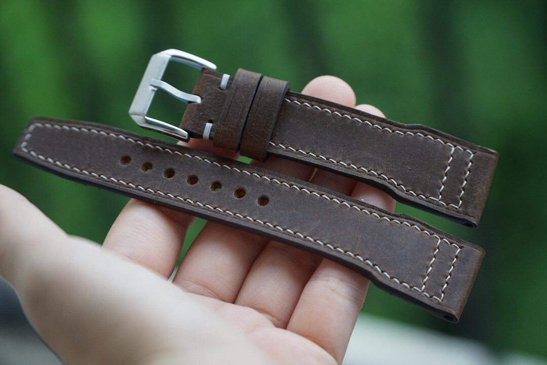 Vintage Brown Leather Pilot Watch Strap, Custom Pilot Watch Strap - Etsy