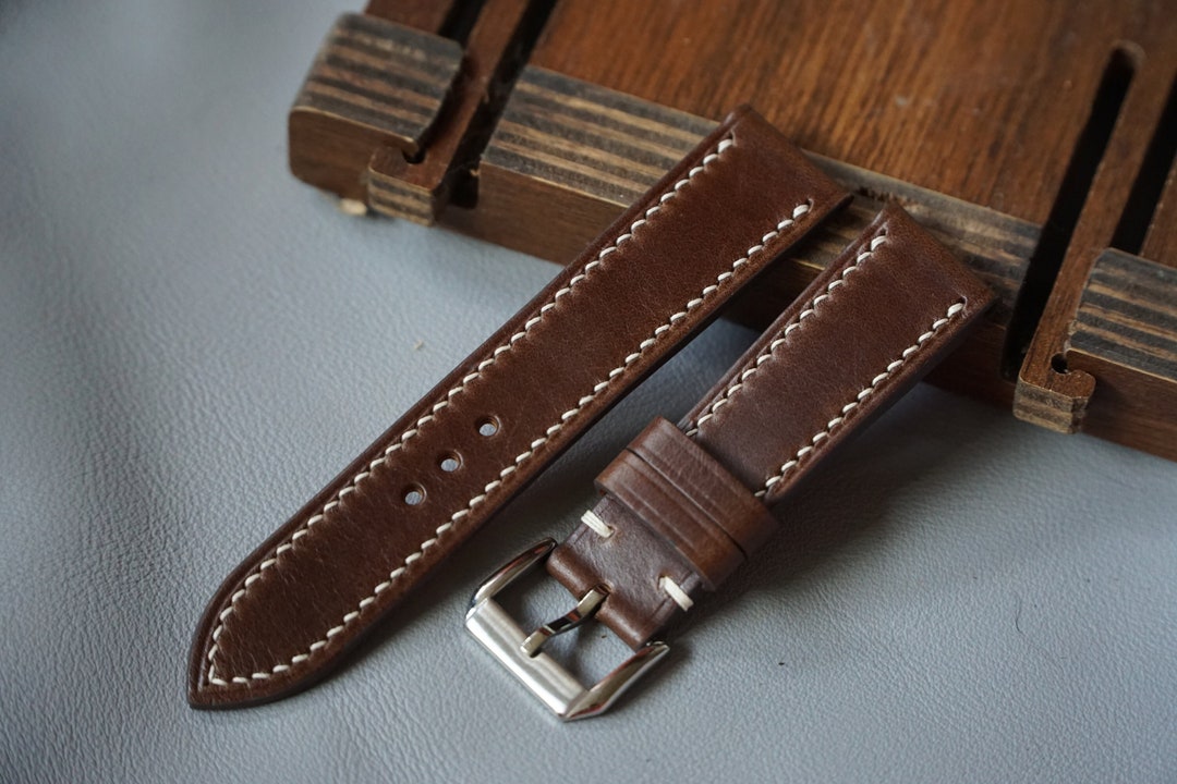 Brown Horween Chromexcel Leather Watch Strap 15mm 16mm 17mm 18mm 19mm ...