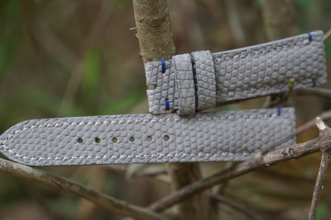 Custom Grey Nubuck Lizard Leather Watch Strap/besoke Watch Band/ Quick ...