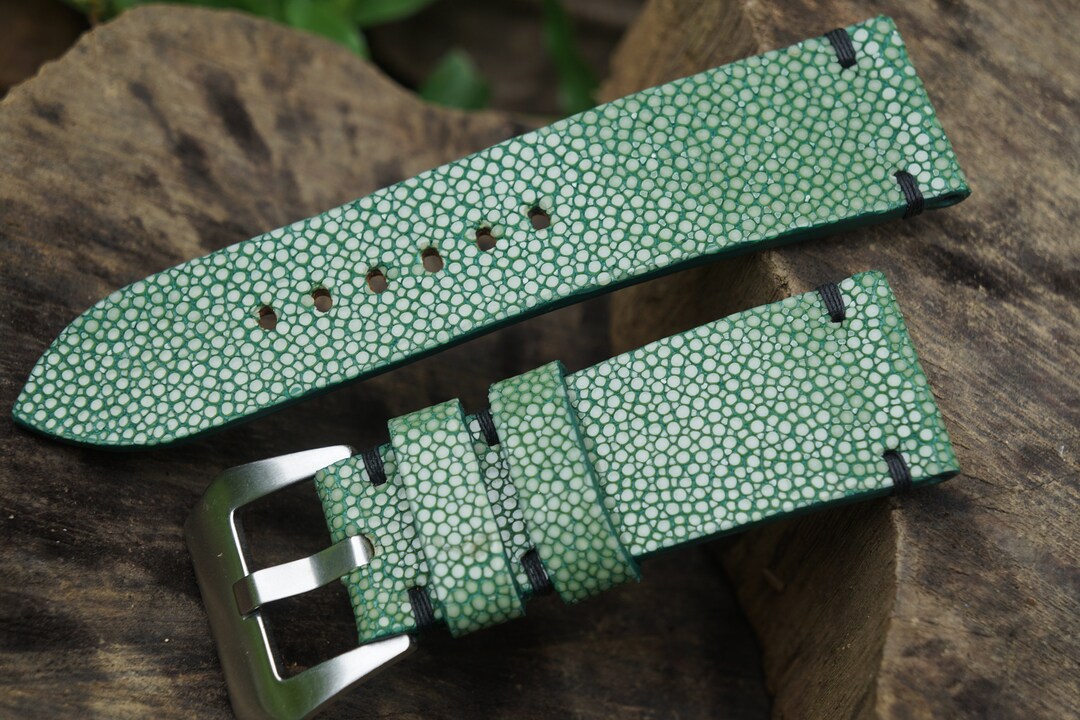 Custom Green Stingray Leather Watch Strap - Etsy